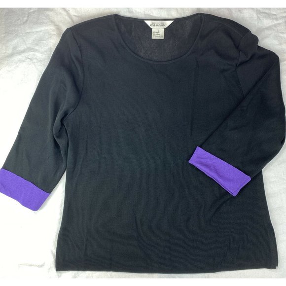 Exclusively Misook | Tops | Exclusively Misook Large Black Acrylic Knit ...